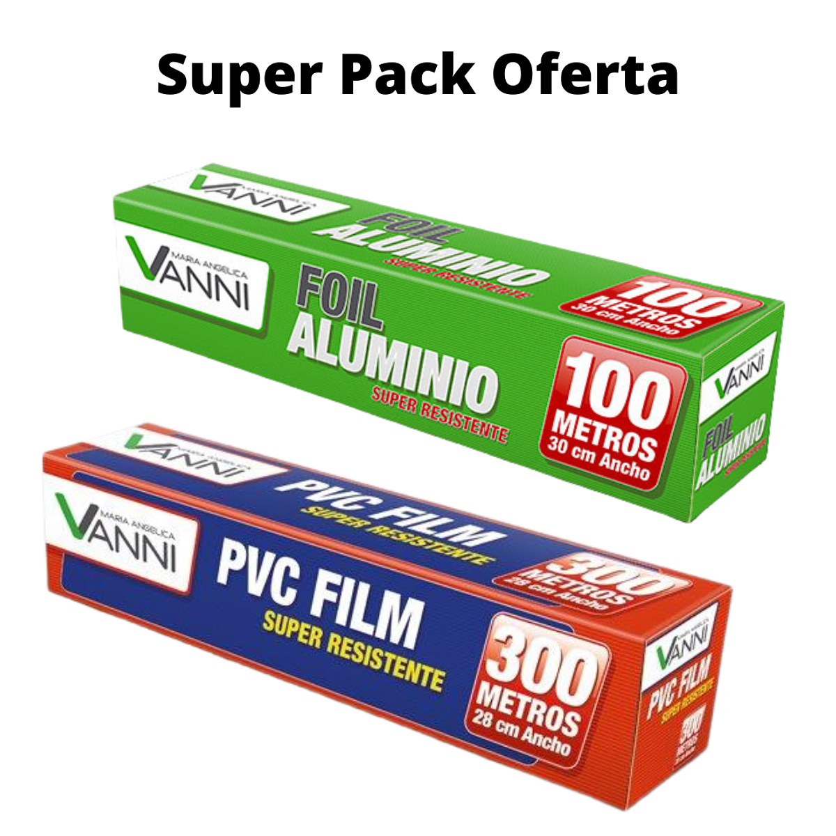 Super Pack Oferta Film Alusa Plastica + Rollo Papel Aluminio