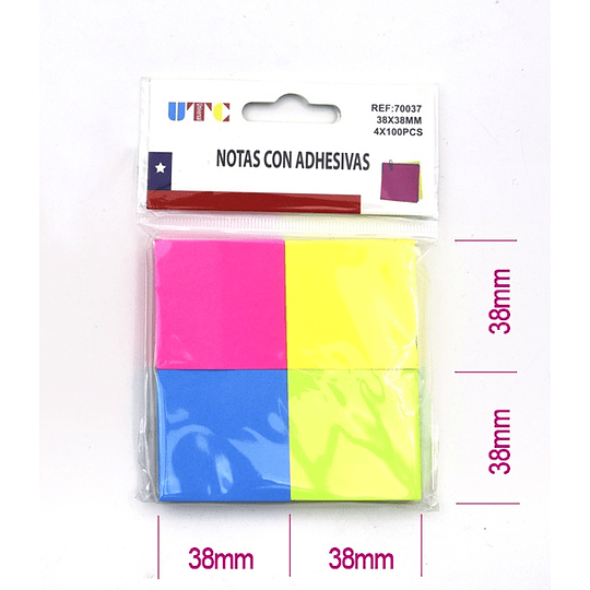 Notas Adhesivas Post it 4 colores