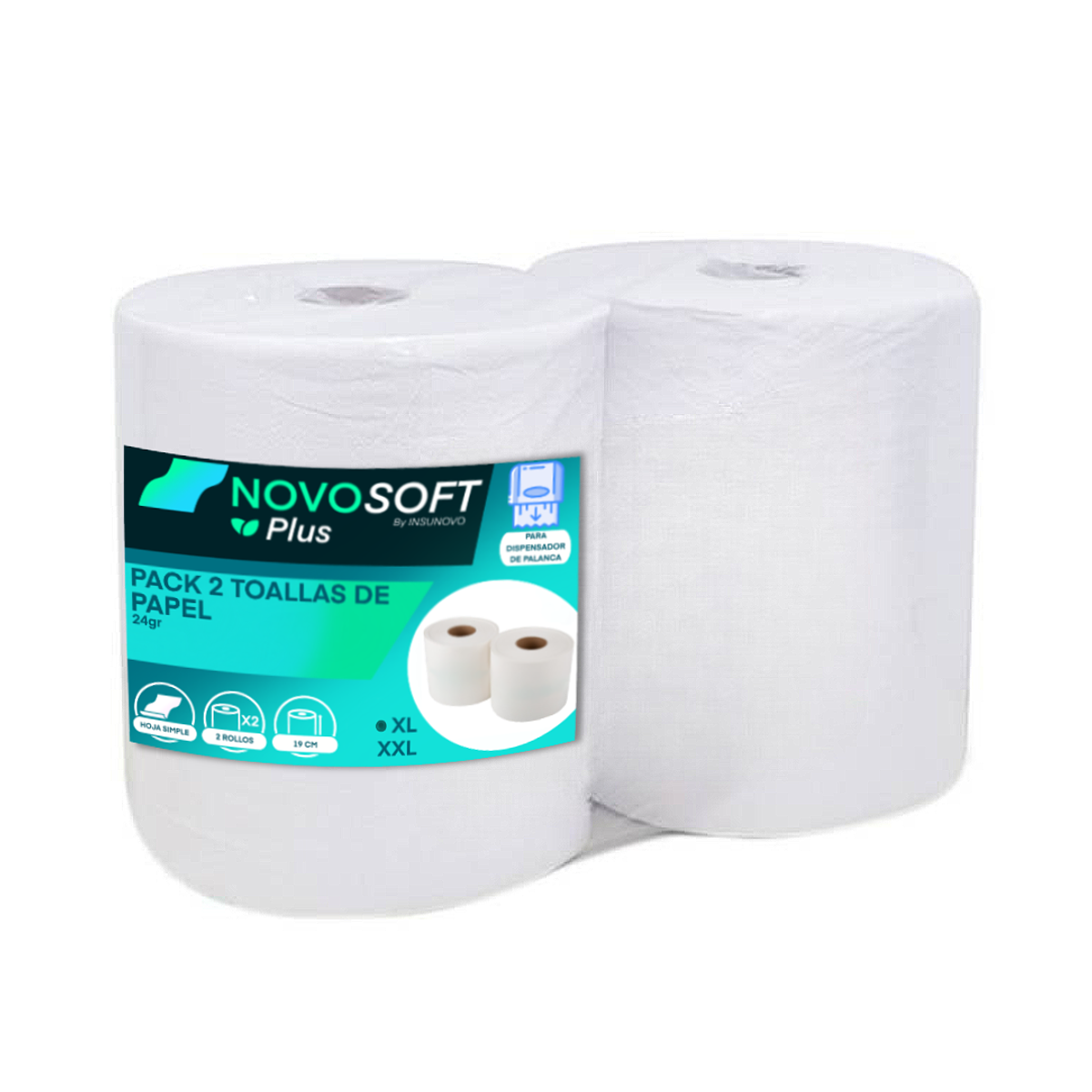 Toalla Papel Industrial Hoja Simple 200m Pack de 2 Unidades/