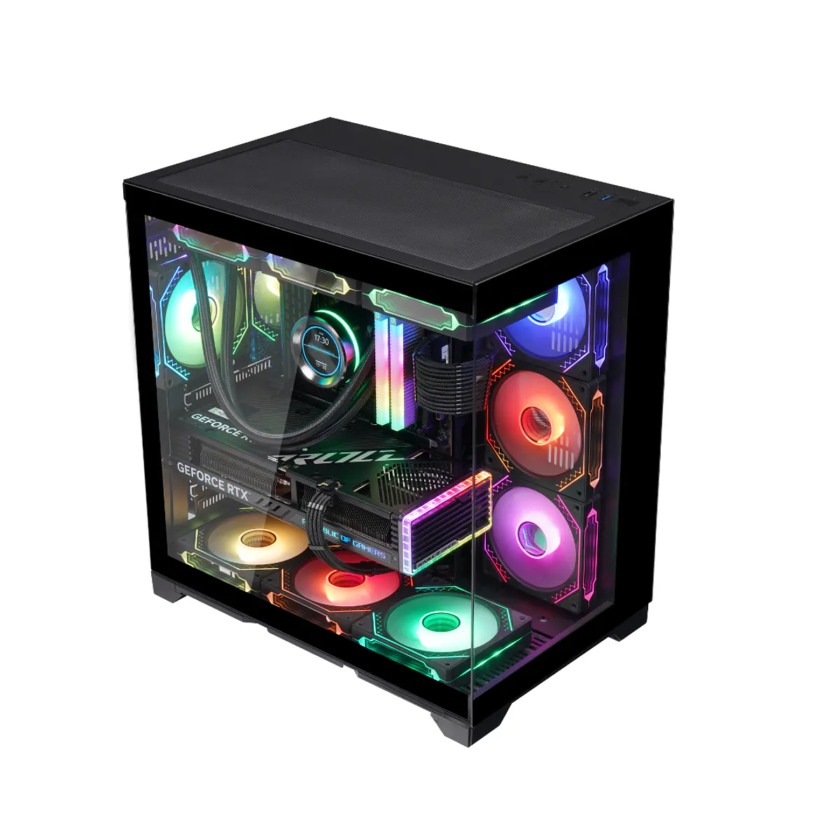 Gabinete NEXUSTECH Paradise Black 4 Ventiladores RGB | Invasión Gamer