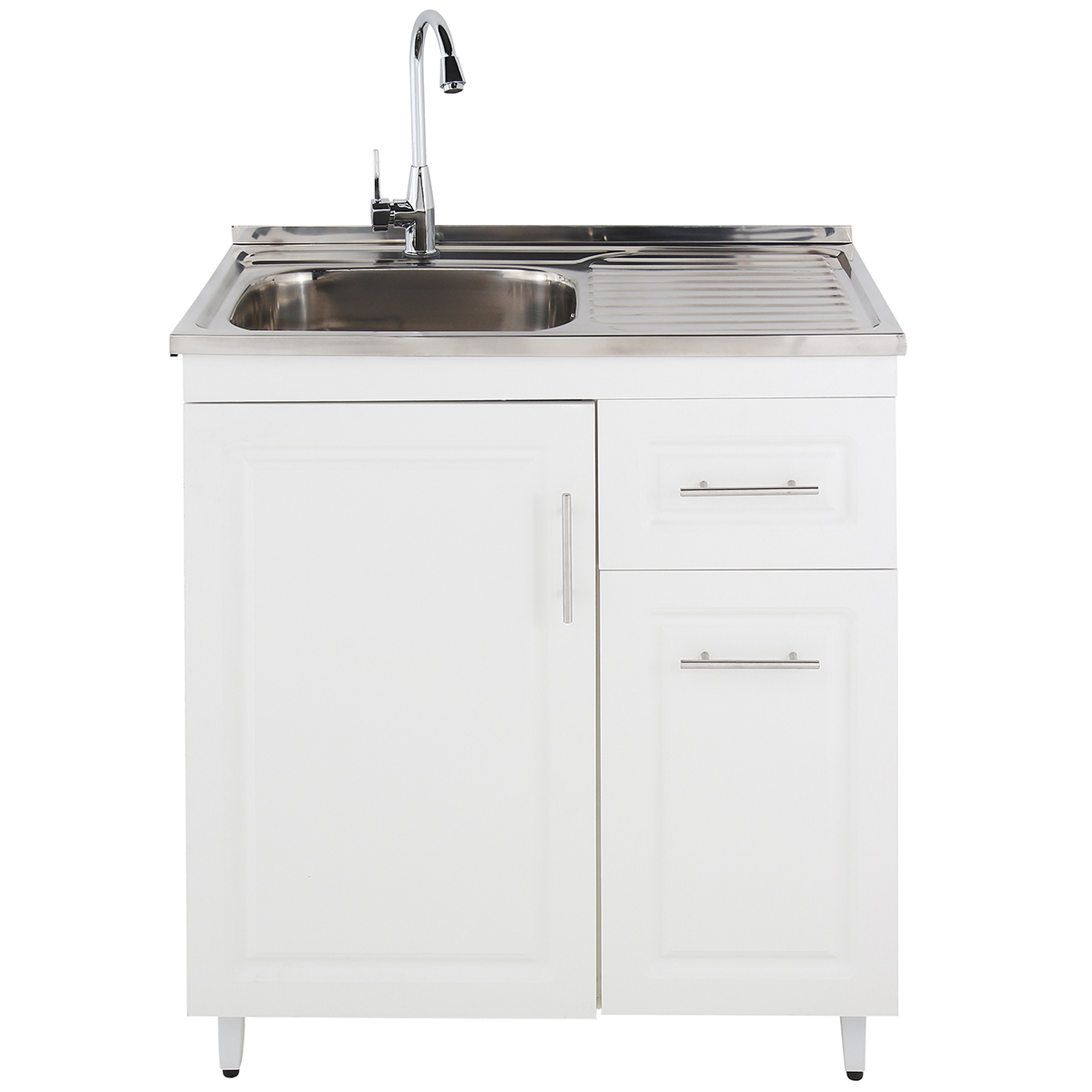 Kit Mueble + Lavaplatos Blanco Derecho (Incluye Desagüe c... | Iris Chile