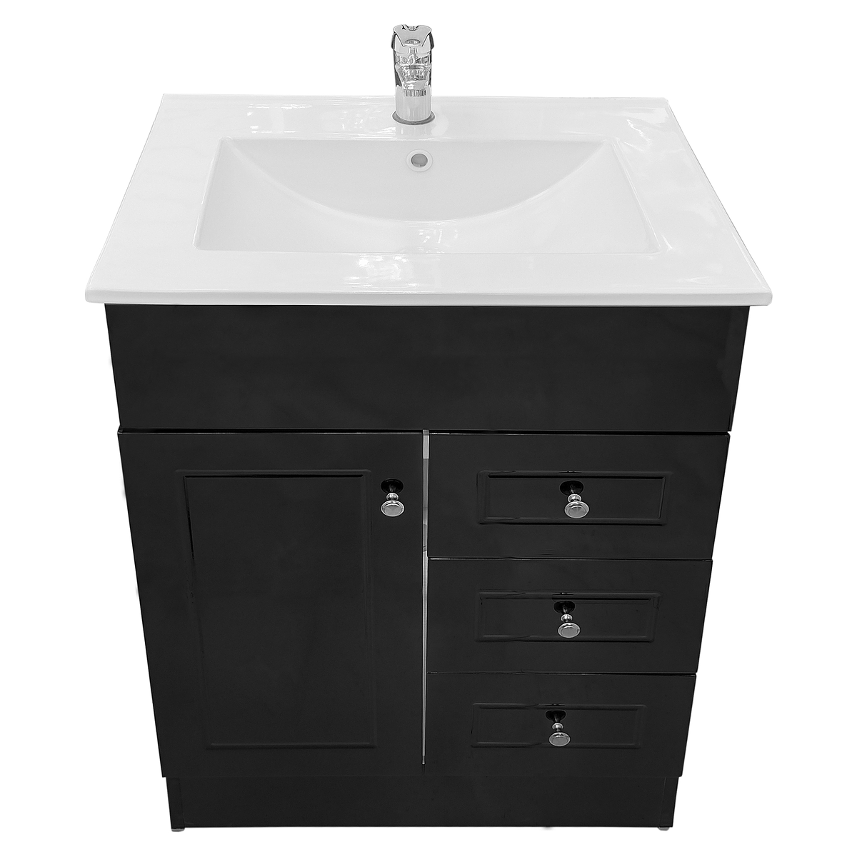 Kit Mueble Vanitorio Iris 60 cm Negro | Iris Chile