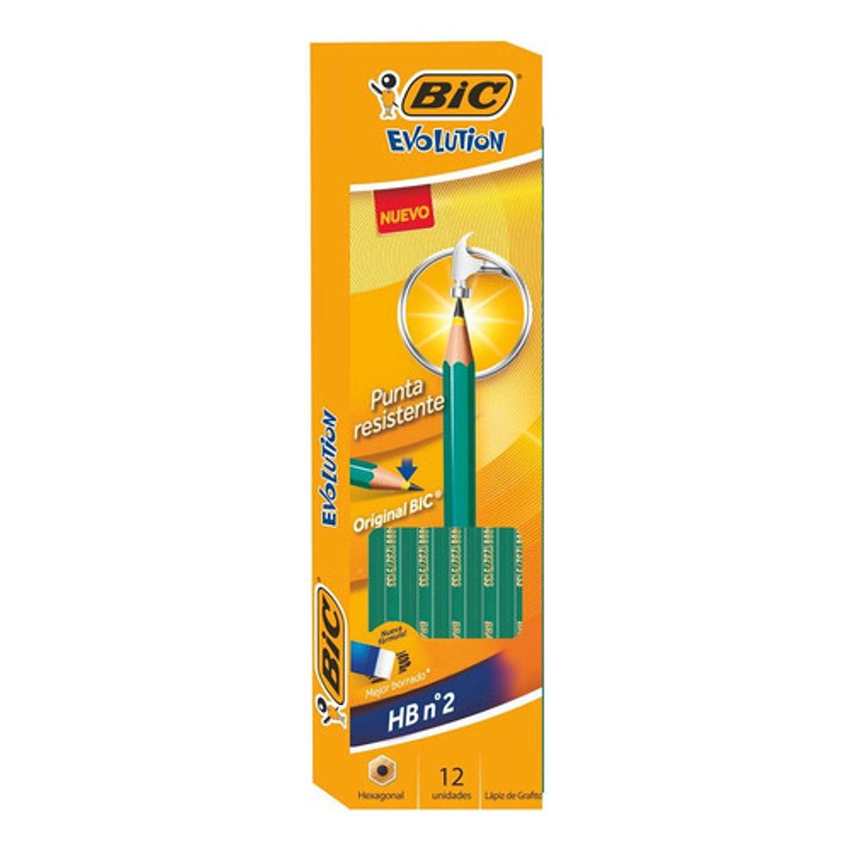 LÁPIZ GRAFITO HB BIC EVOLUTION 12 UNIDADES | ISA TOYS CHILE