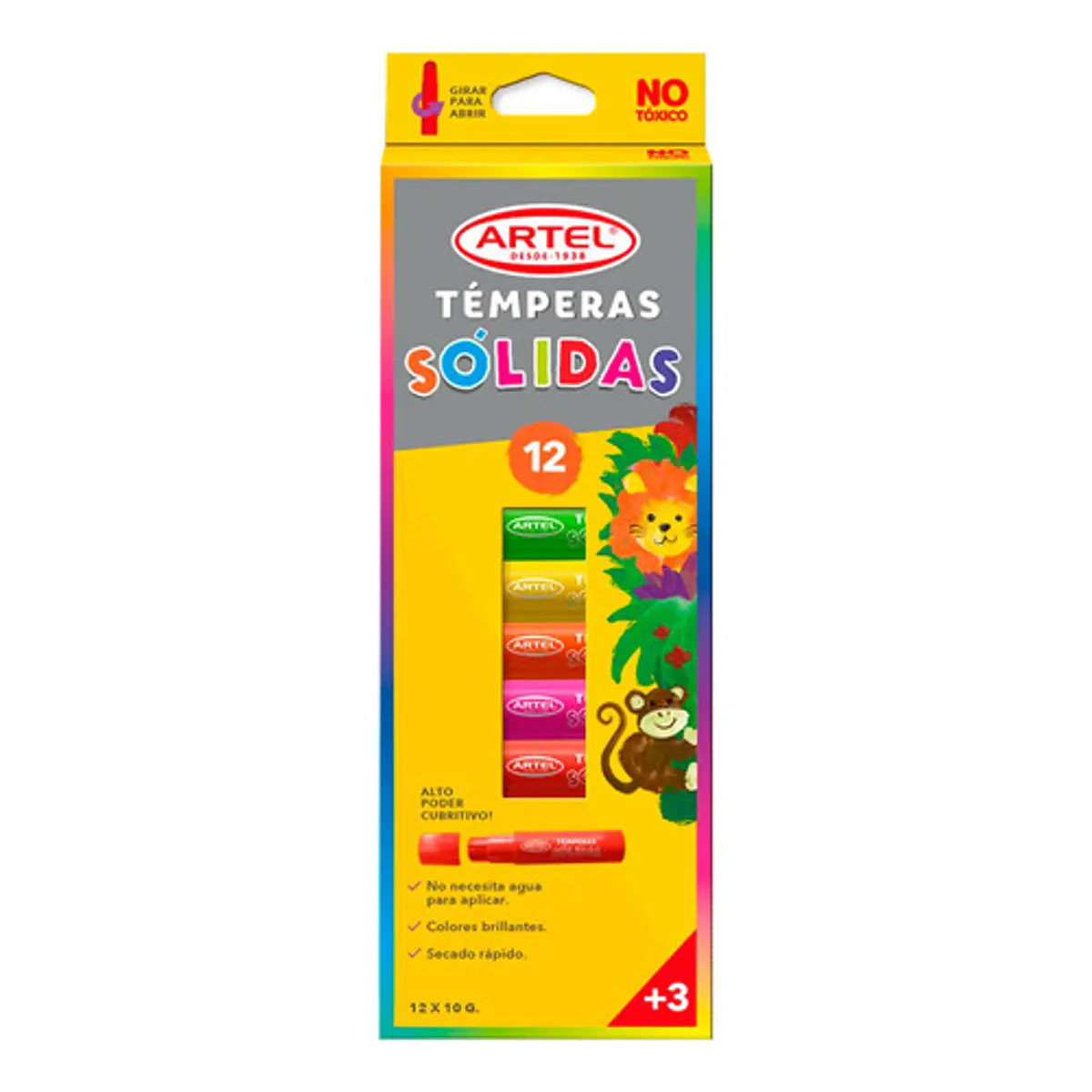 Set 12 Témpera Sólida Colores Básicos Artel | ISA TOYS CHILE