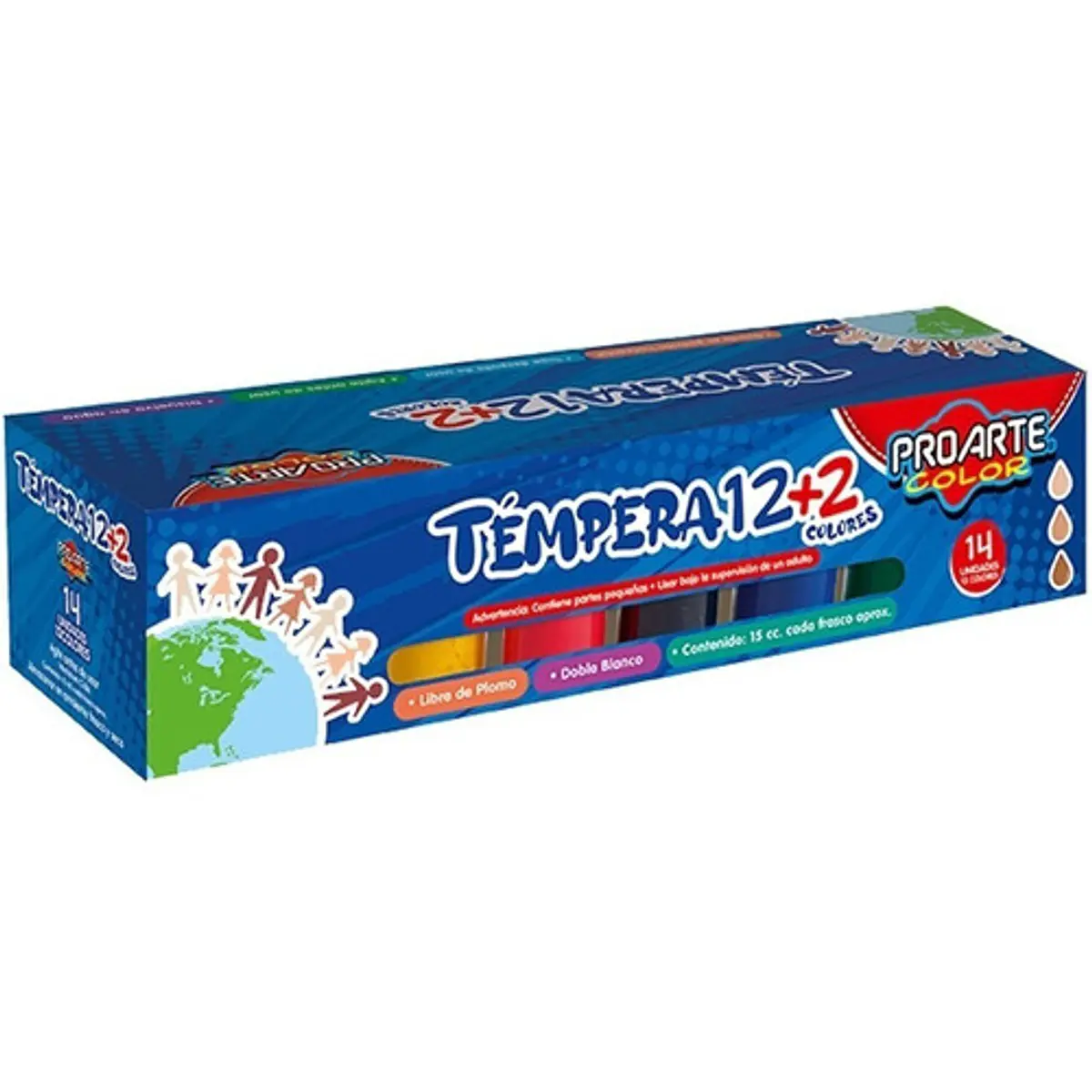 Témpera 12+2 Colores Proarte | ISA TOYS CHILE