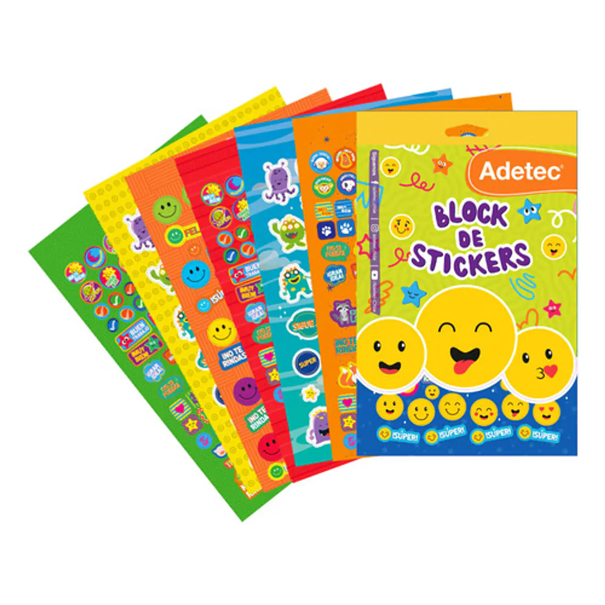 Block De Stickers Motivacionales 400 Stickers Adetec | ISA TOYS CHILE