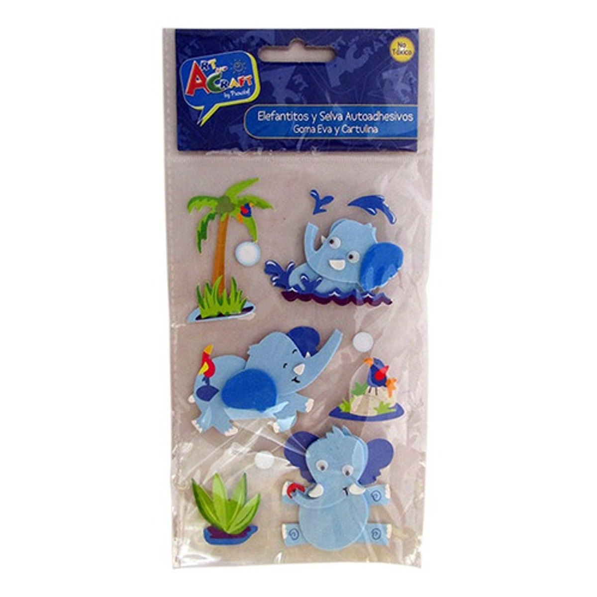 Set Goma Eva Y Cartulina Art Craf Elefantitos Y Selva | ISA TOYS CHILE