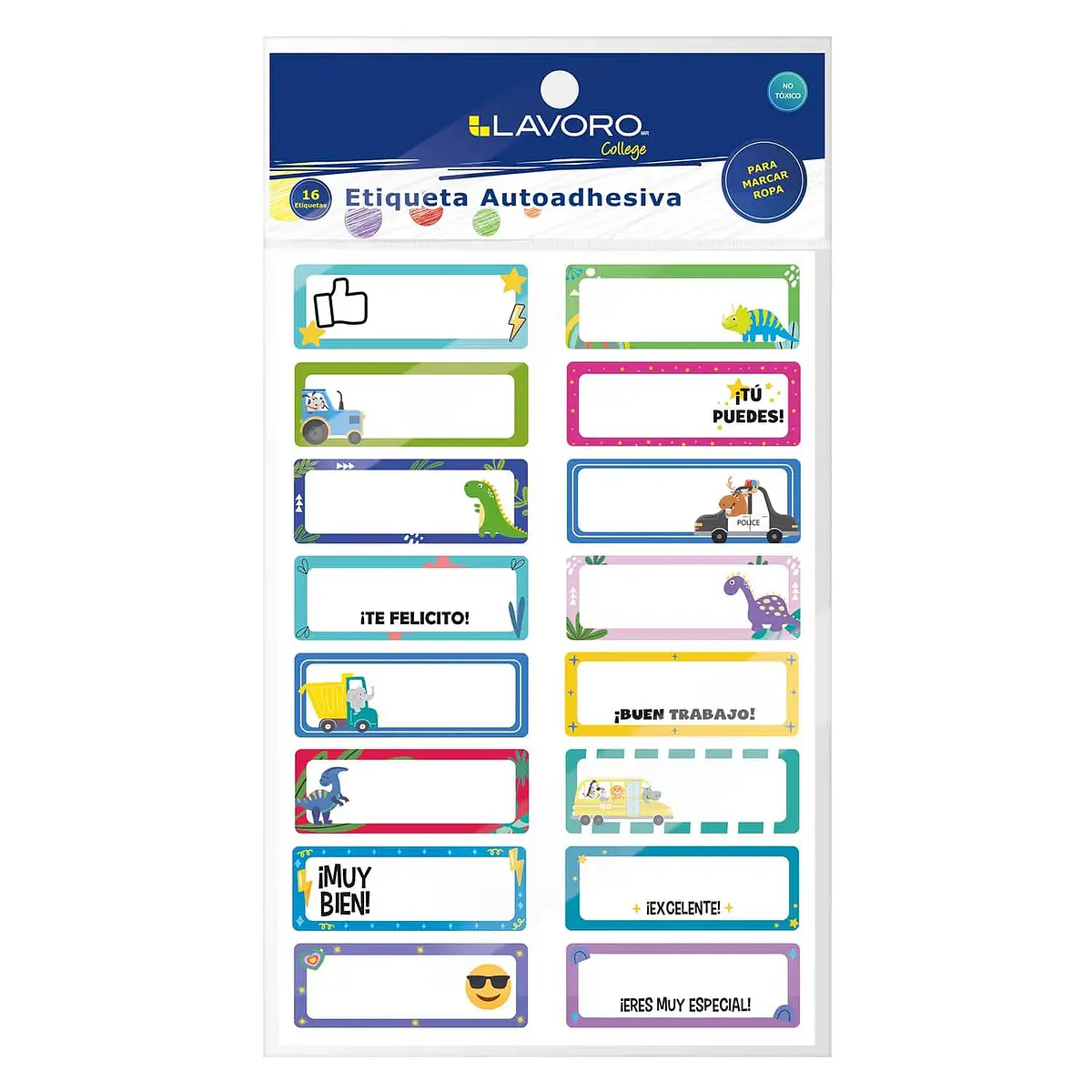 ETIQUETAS PARA MARCAR ROPA CON DISEÑO 63X23MM LAVORO SET 16 | ISA TOYS ...