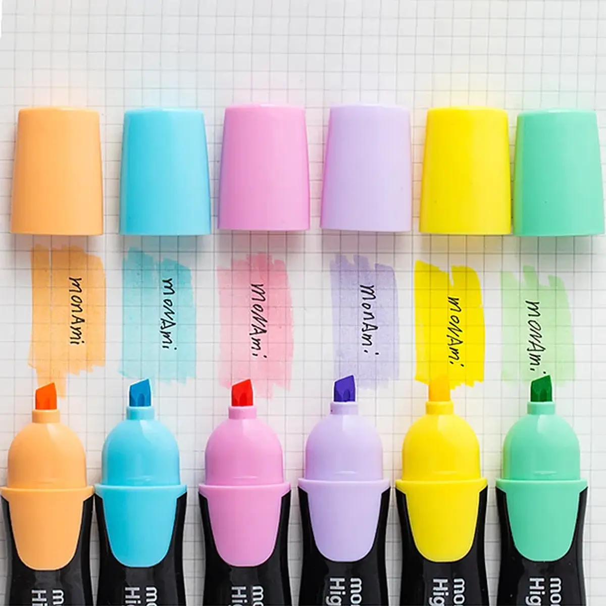DESTACADORES MONAMI 604 PASTEL 6 COLORES | ISA TOYS CHILE