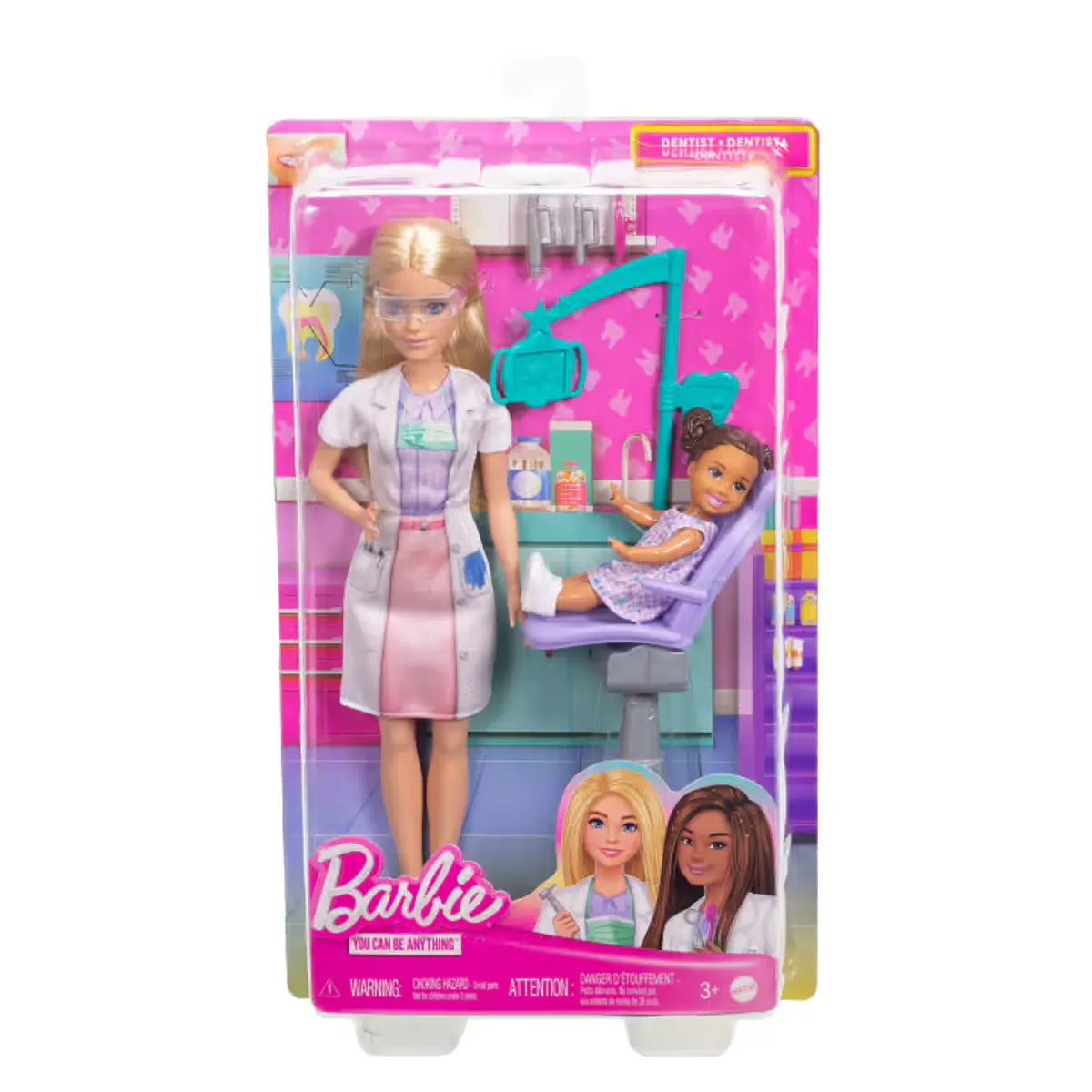 MUÑECA BARBIE DENTISTA RUBIA MATTEL JCR74 | ISA TOYS CHILE