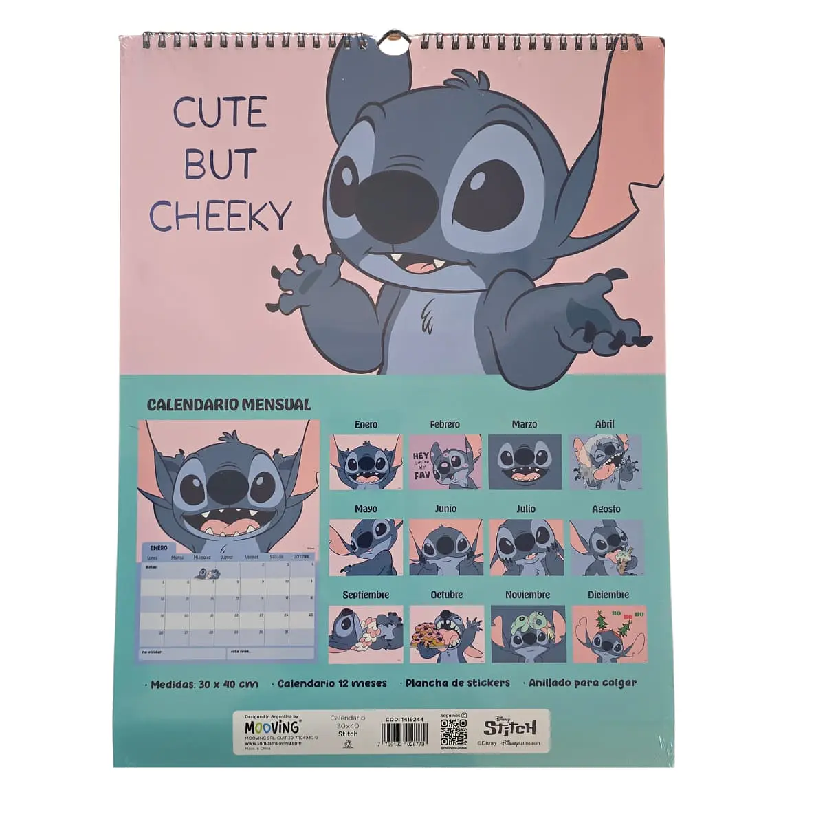 CALENDARIO 2026 STITCH 30 X 40 CM MOOVING | ISA TOYS CHILE