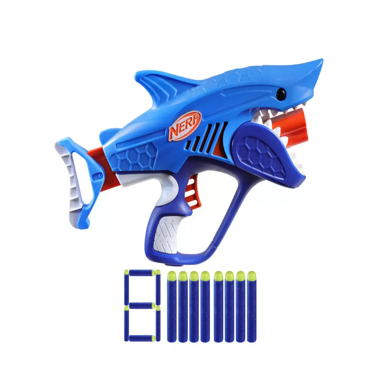 Pistola Nerf Tiburón Sharkfire con 8 Dardos | ISA TOYS CHILE