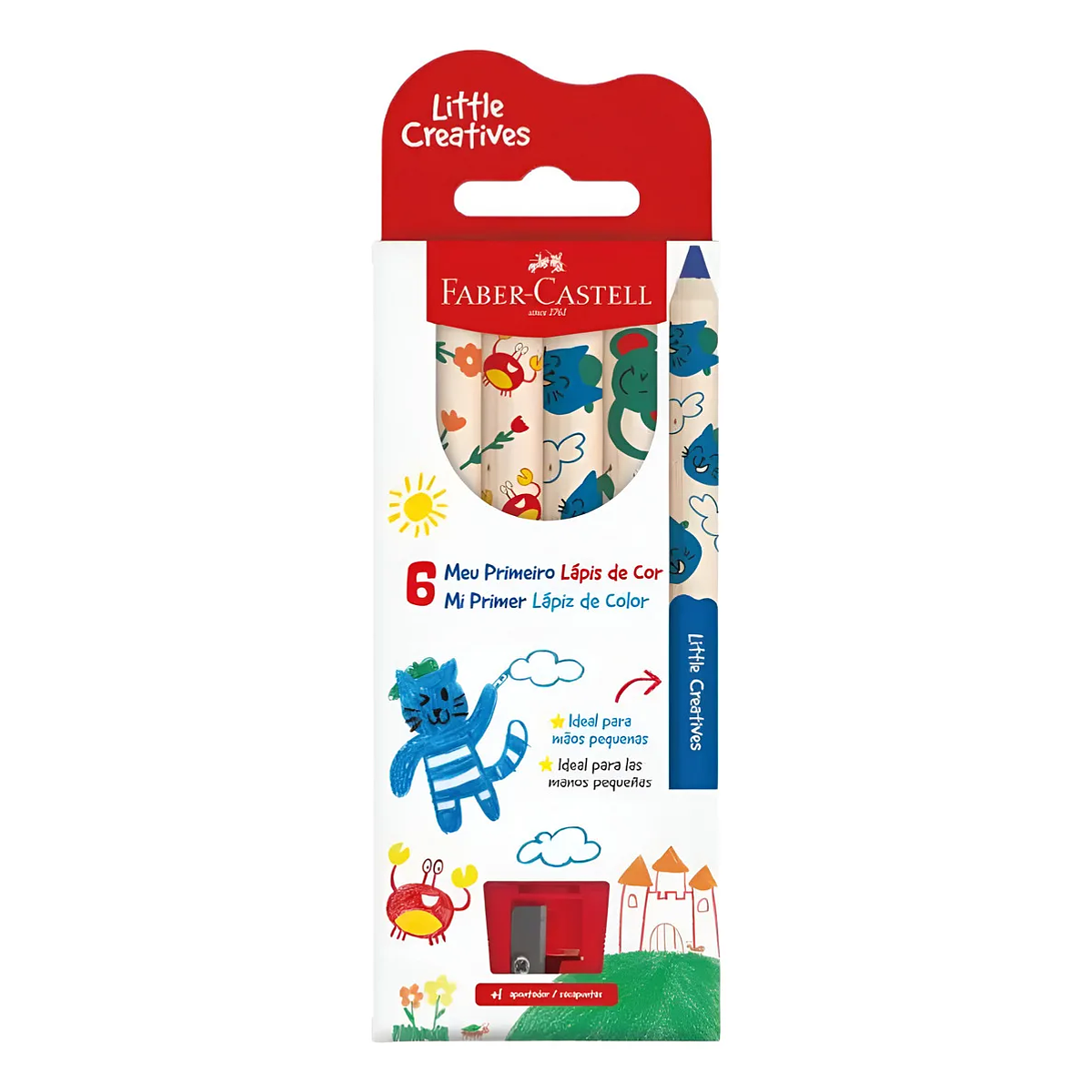 Lápices de Color Faber-Castell Little Creatives 6 | ISA TOYS CHILE