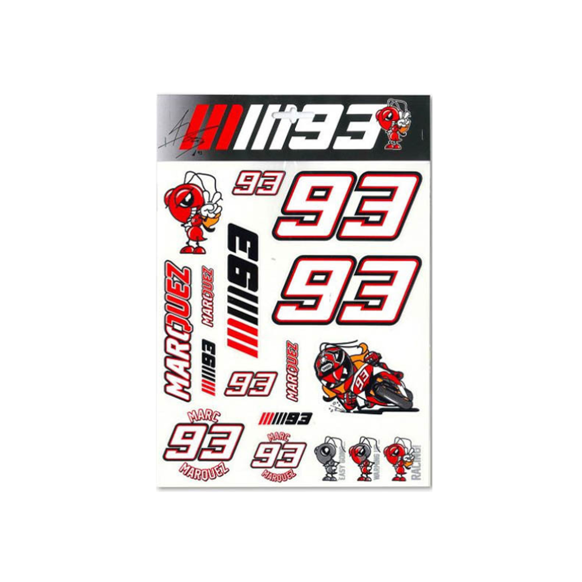 Set de Stickers Marc Marquez 93 (Tamaño Grande)