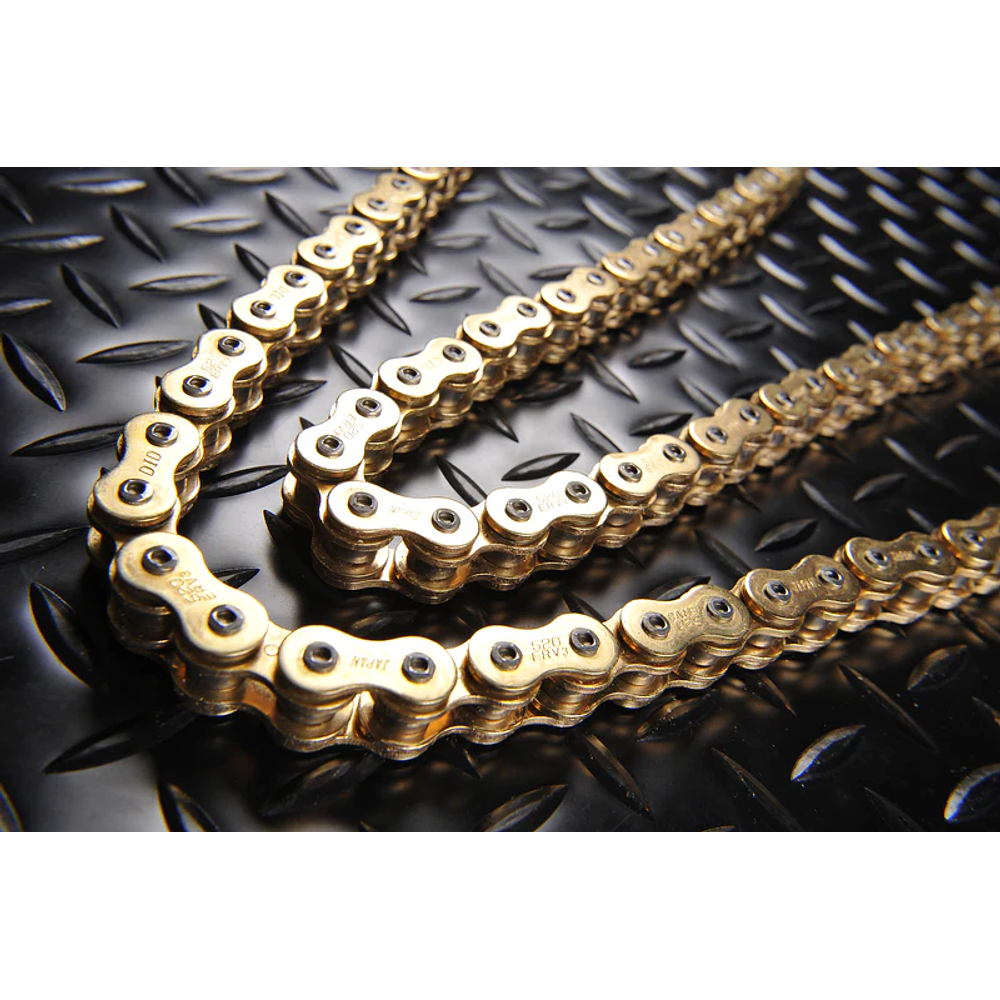 Cadena DID 520 VX3. Dorada, Con X'ring, Japonesa, 120L