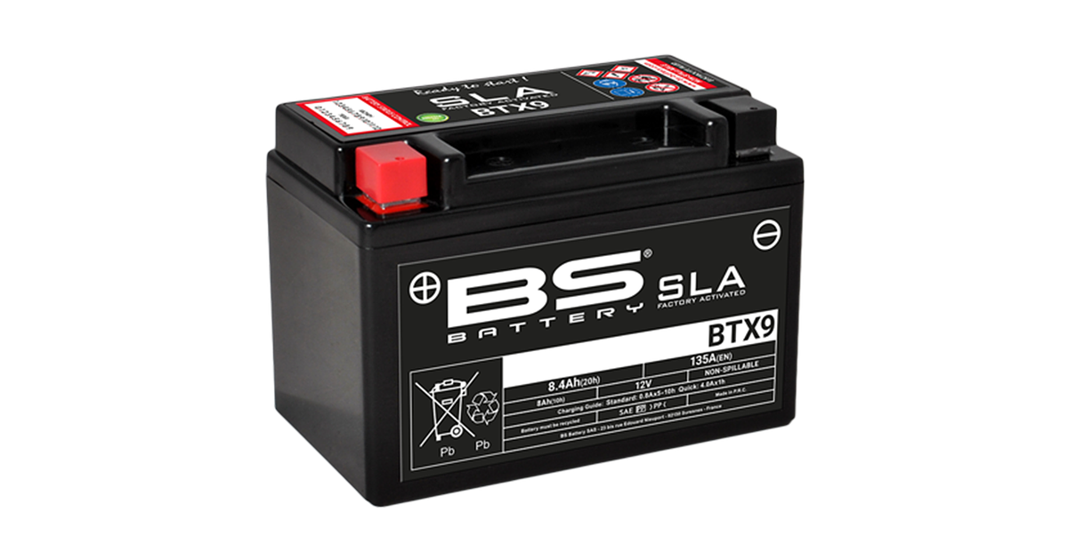 Batería BS Battery BTX9. Tecnología AGM. (YTX9-BS)