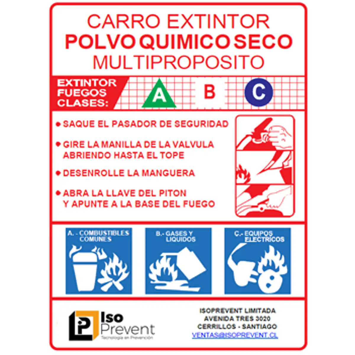 Mantención carro extintor 100 Kilos PQS ( MC100 )
