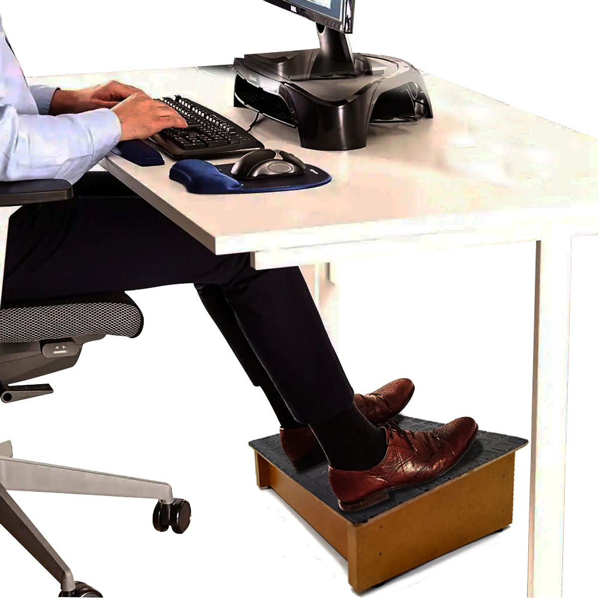 DESCANSA PIES MADERA HOGAR OFICINA