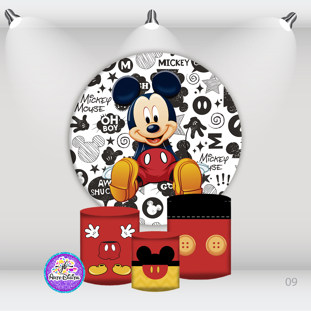 Kit Digital Painel + Trio - Mickey Mouse-09