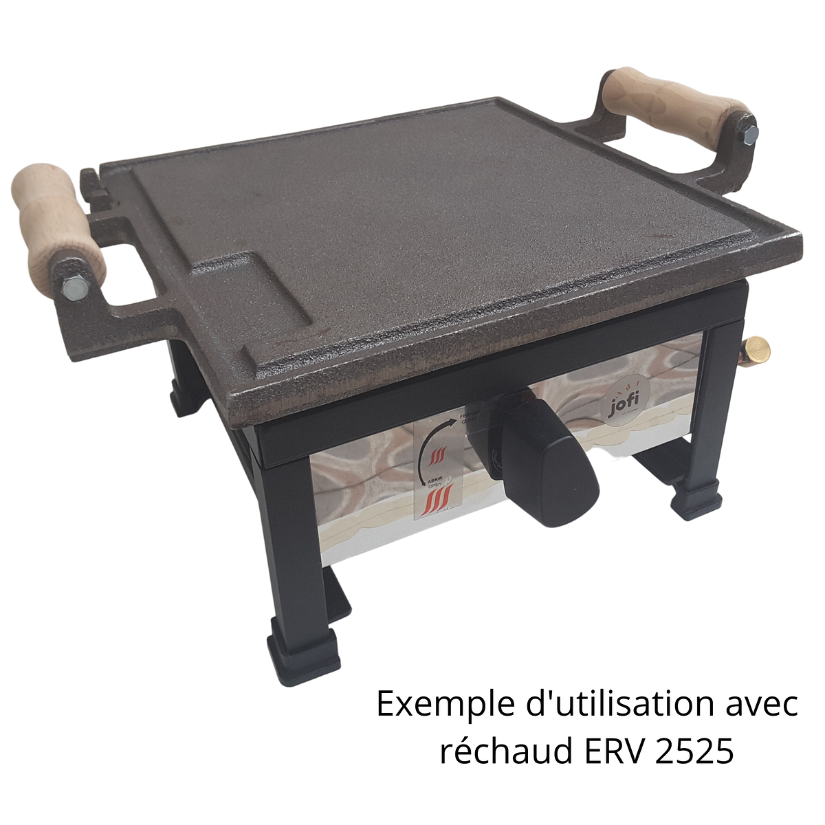 Plaque de cuisson Lisse en fonte adaptable aux réchauds ERV