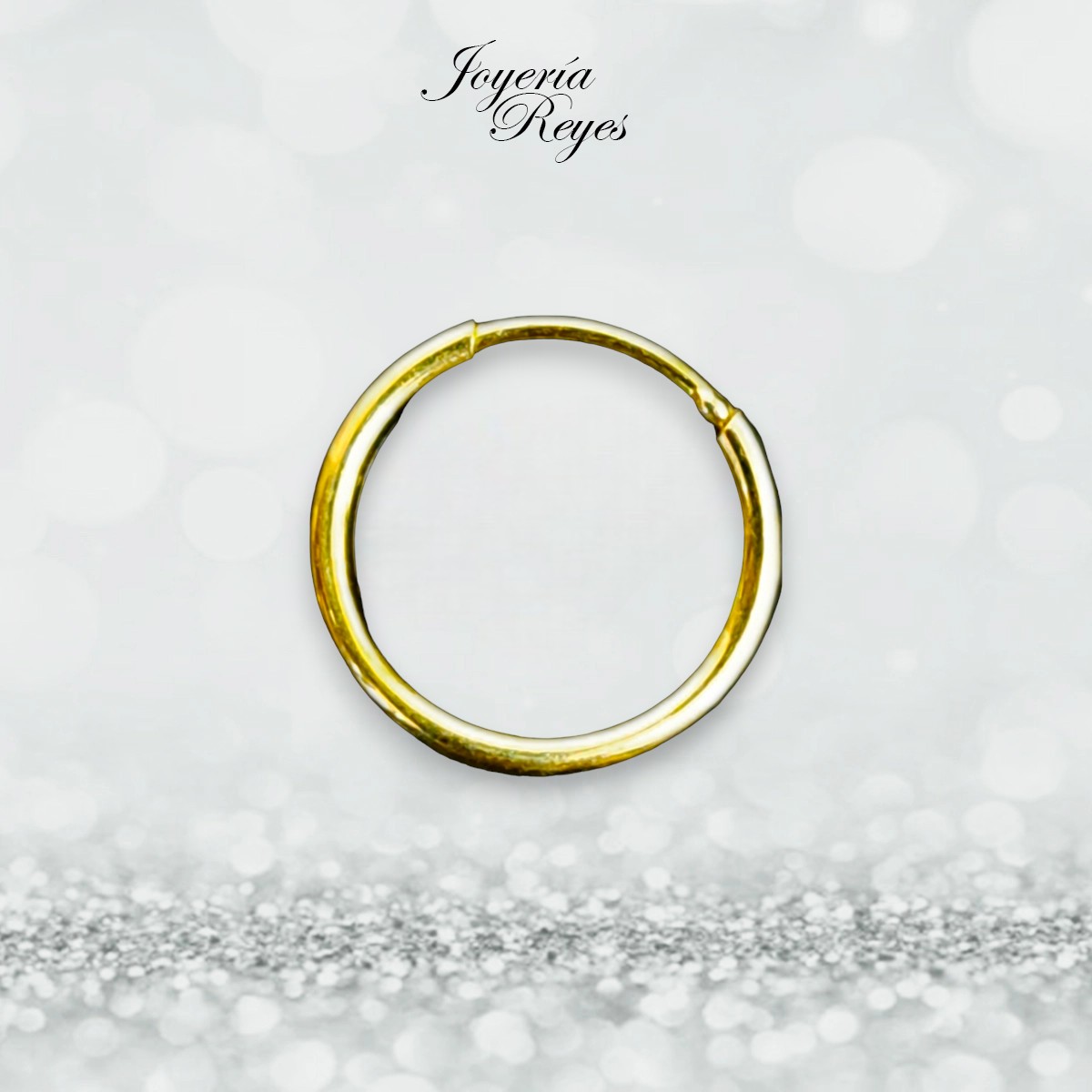 Piercing argolla para nariz oro amarillo 18 kilates, 13 mm d