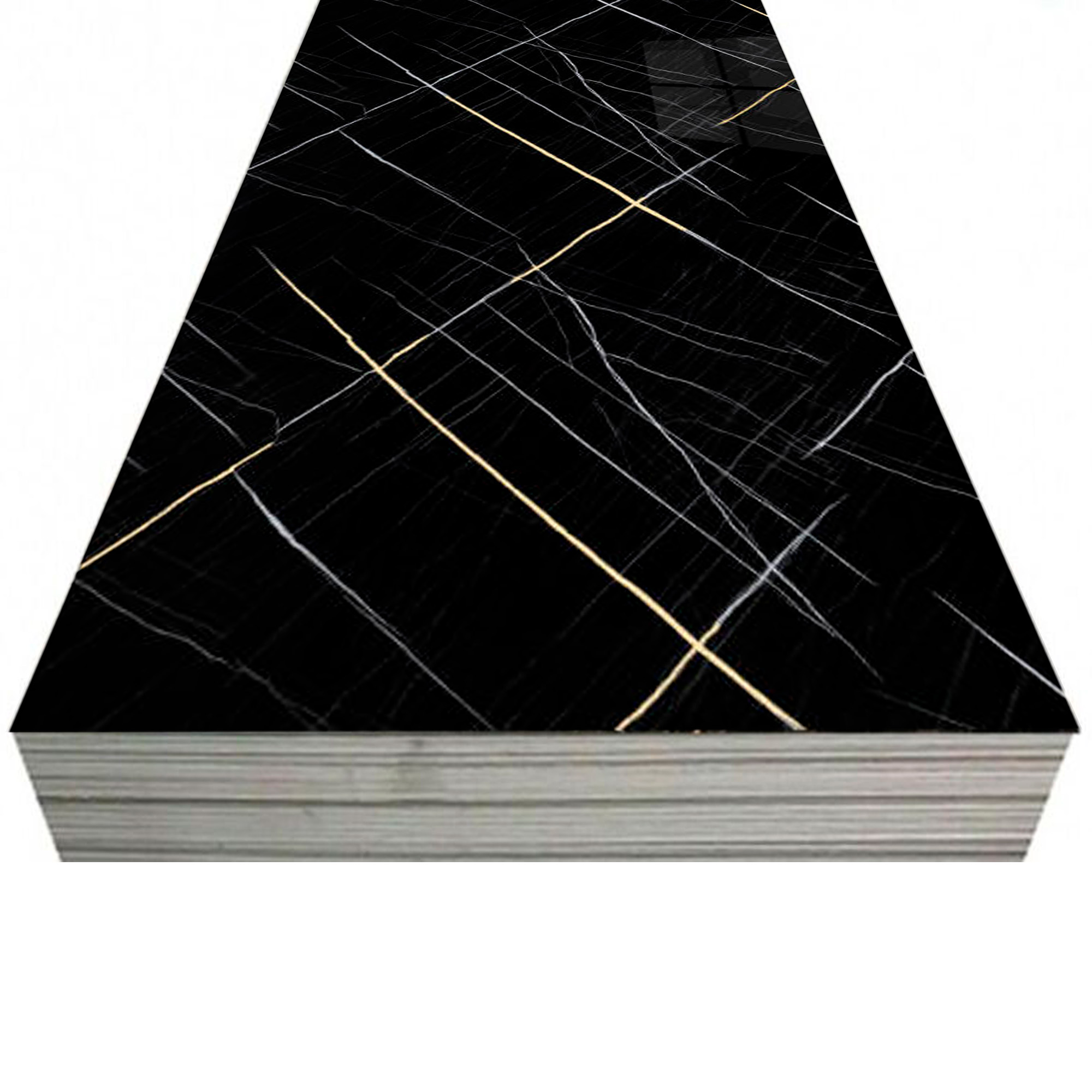 Plancha Decorativas PVC UV Negro Mármol Raize 244x122 cm