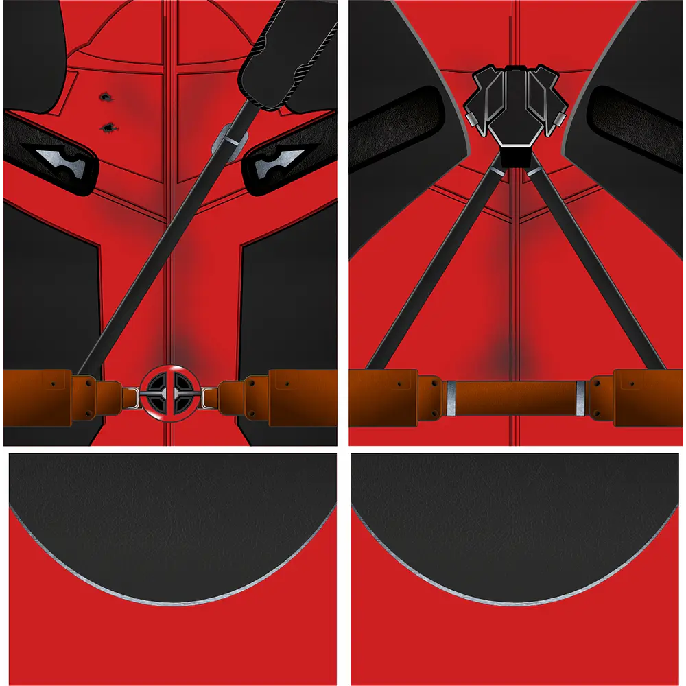 Arte Vetor Camisa Deadpool Traje designs