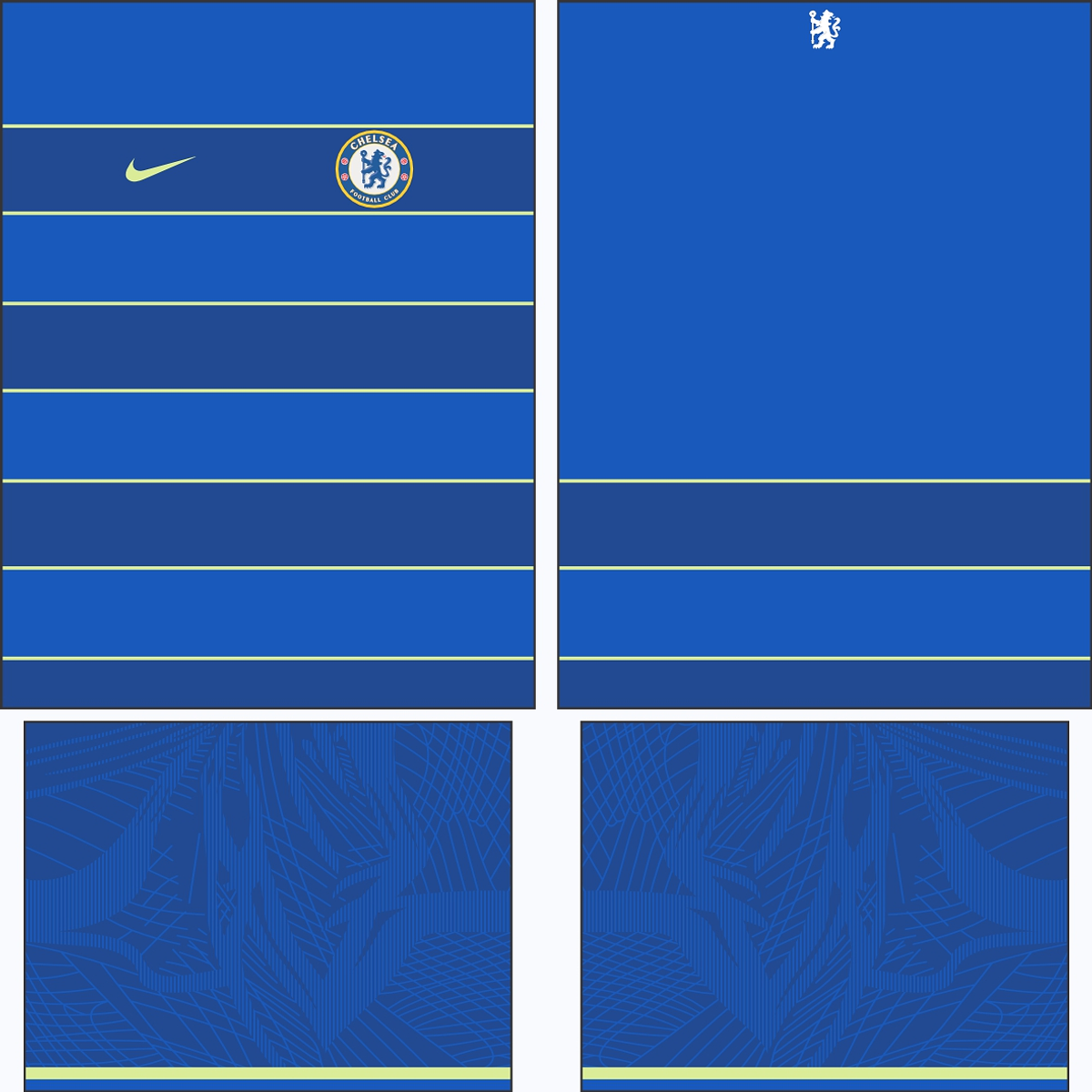 Arte Vetor Camisa Chelsea Conceito azul 2024