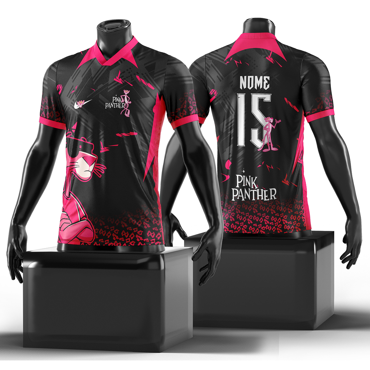 Arte Vetor camisa pantera cor de rosa interclasse Mod-215