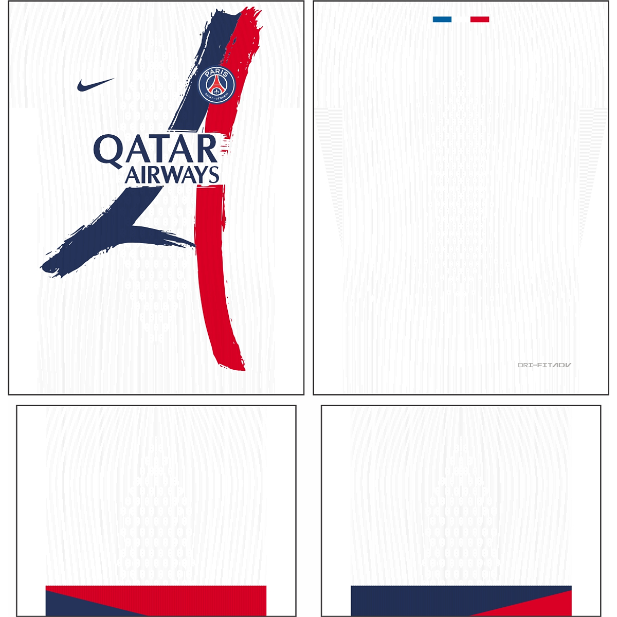 Arte Vetor Camisa PSG Visita 2024-2025