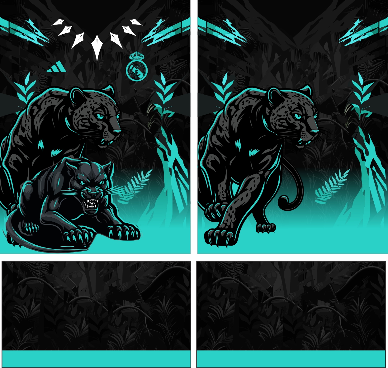Arte Vetor Camisa Real Madrid pantera 2024