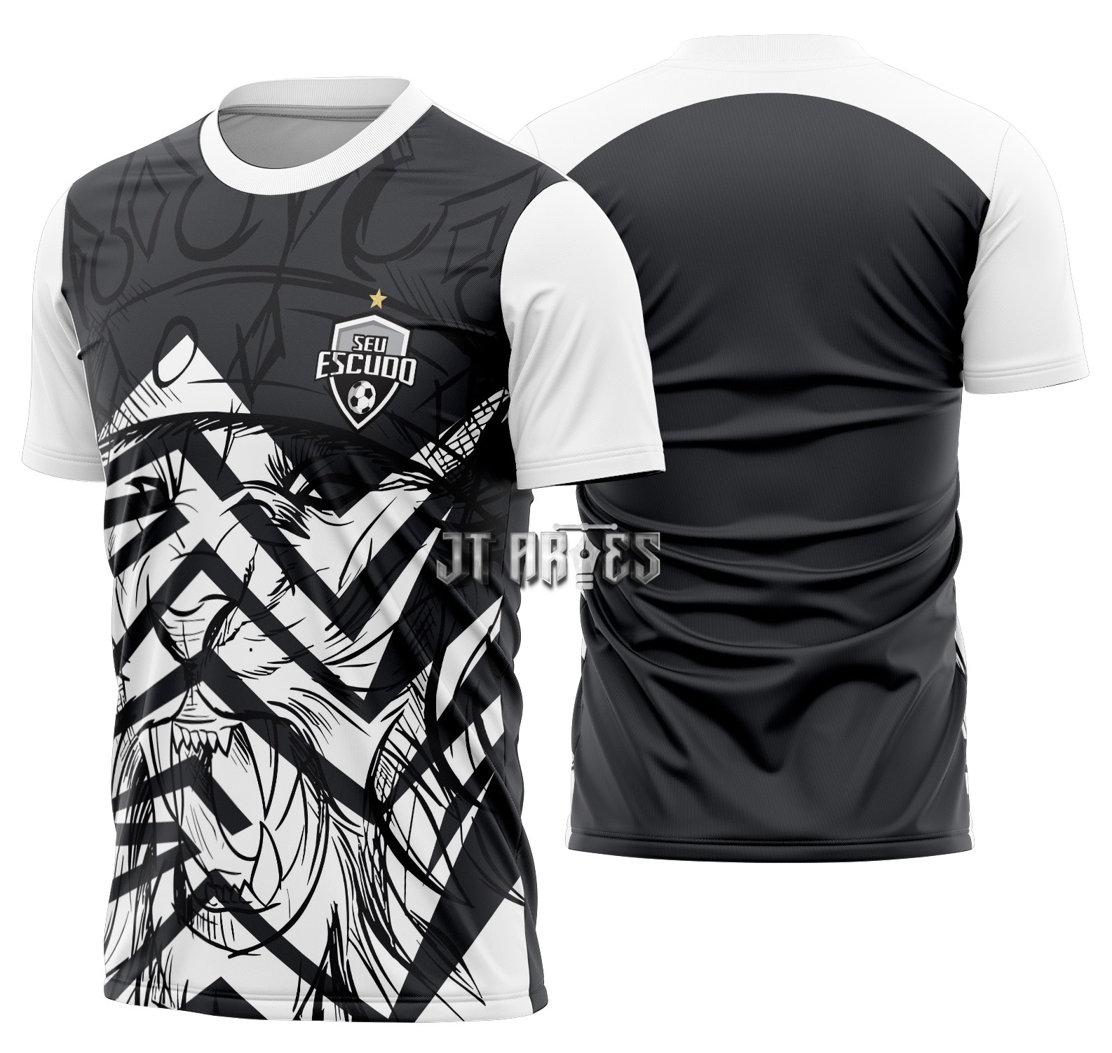 Arte Vetor Camisa Futebol Amador Mod-381