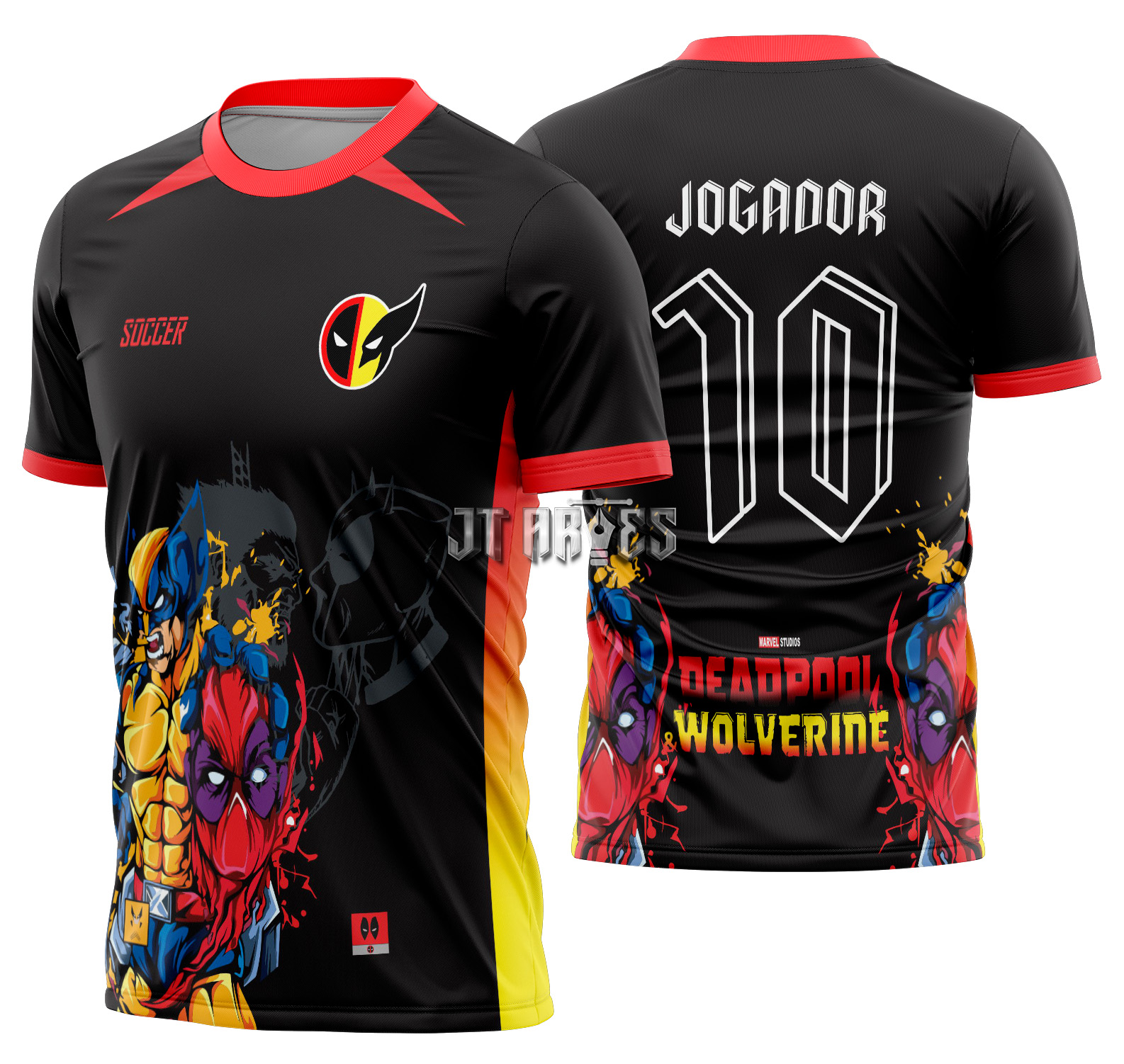 Arte Vetor Camisa Interclasse Deadpool x Wolverine Mod-490