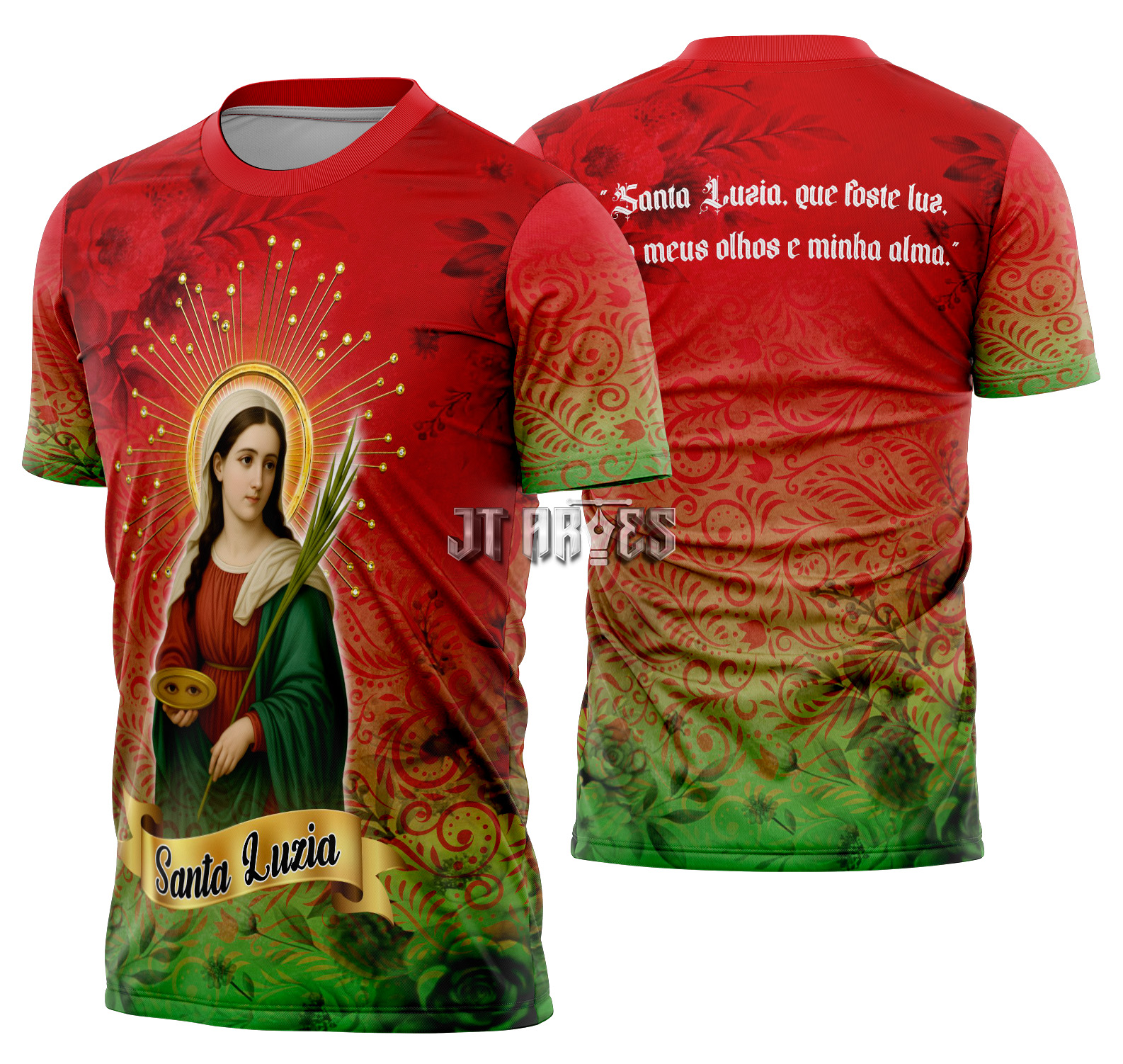 Arte Vetor Camisa Santa Luzia Mod-2