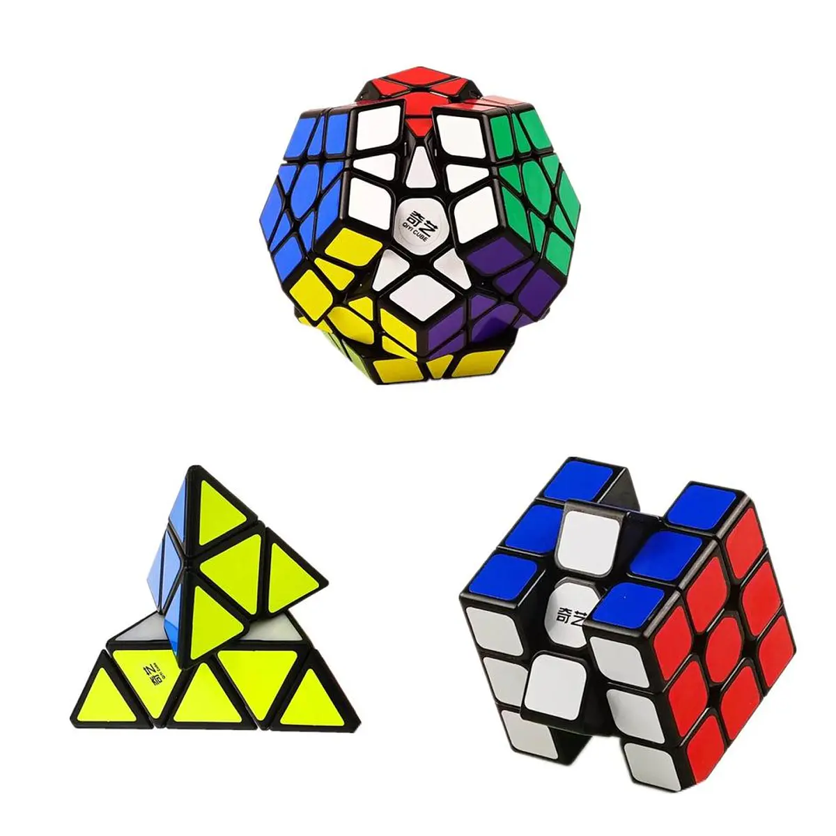 Basa Box Qiyi: Cubo 3x3 + Megaminx + Pyraminx