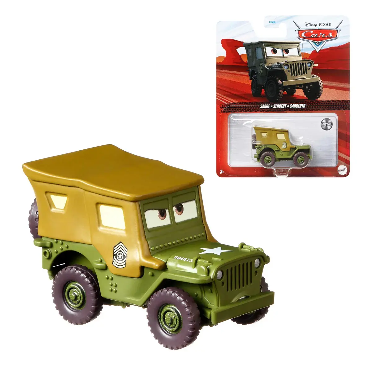 Disney pixar cars auto basicos 1:55 Sargento (sarge)