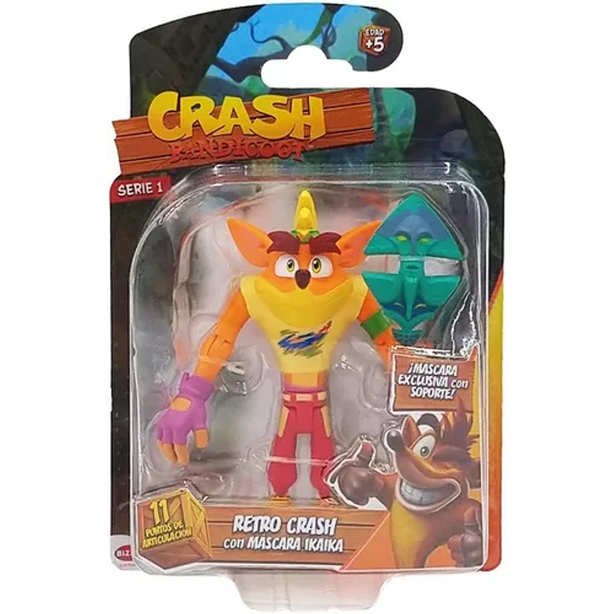 Figura Retro Crash Bandicoot Articulado - Crash Bandicoo