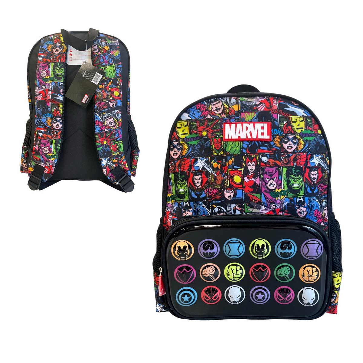 MOCHILA MARVEL BOTONES