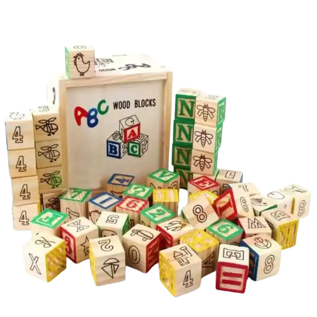Cubo de Madera 48 piezas