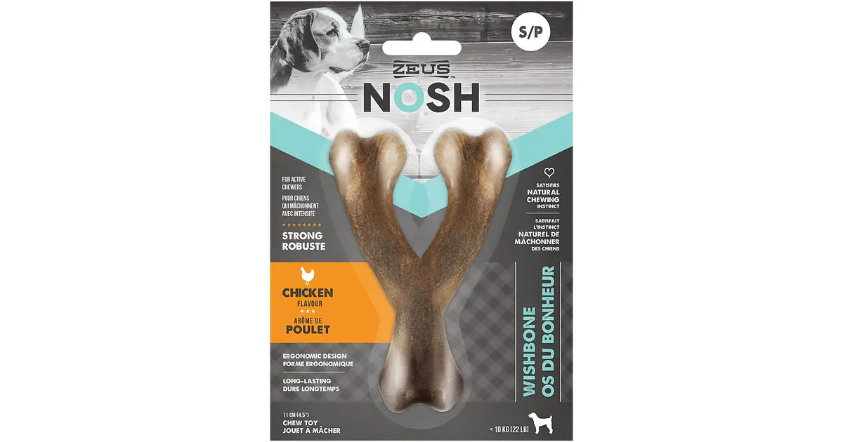Zeus Nosh Wishbone Pollo S - Juguete Masticable Perros
