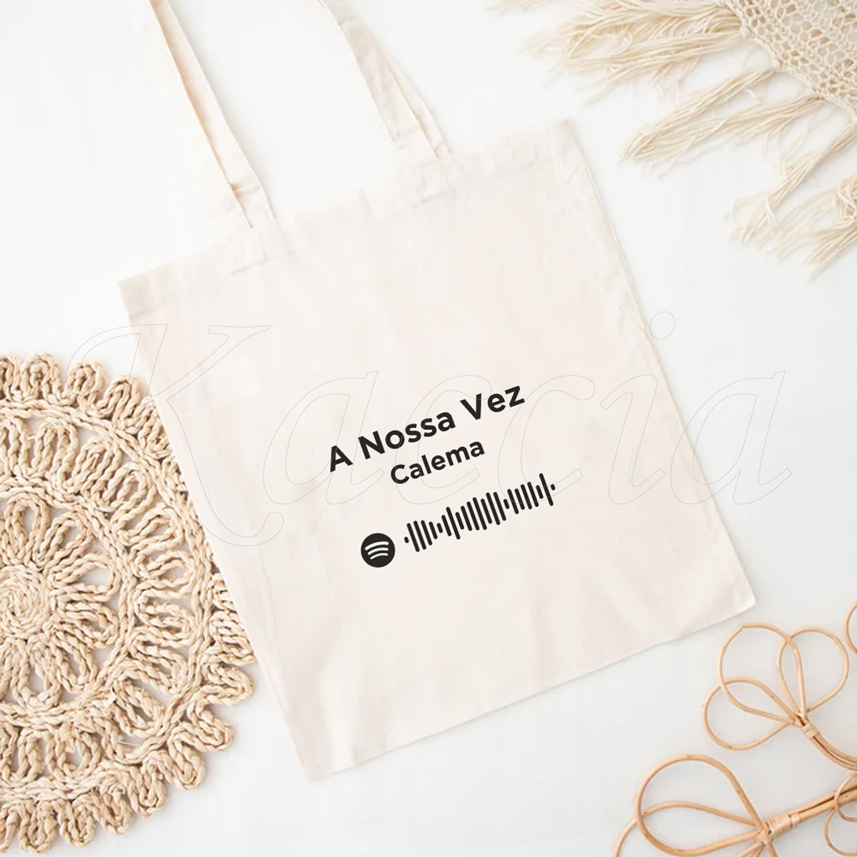 Saco Tote Bag Spotify Simple Personalizável