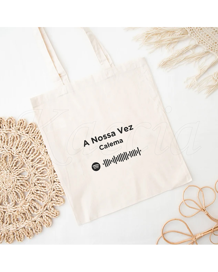Saco Tote Bag Spotify Simple Personalizável