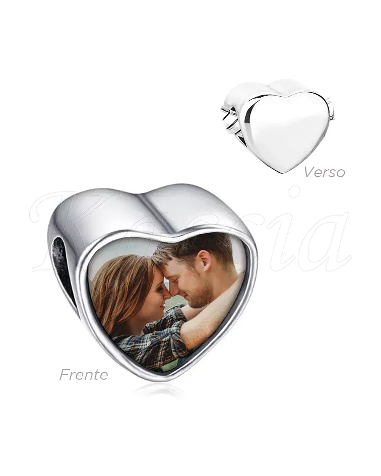 Colar Coração Feminino Personalizável com Foto
