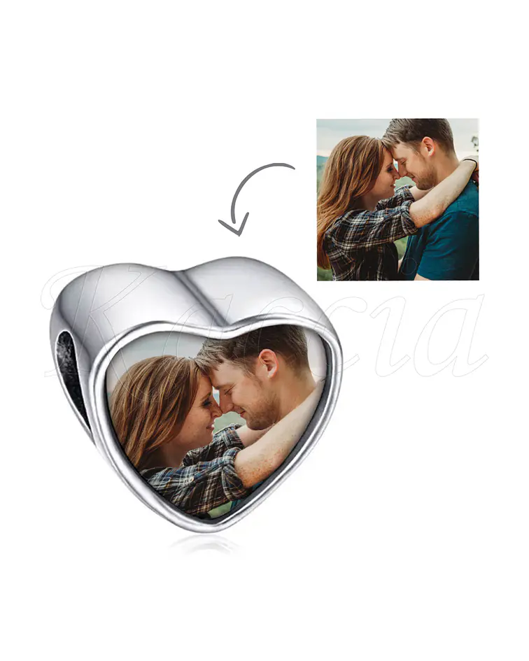 Colar Coração Feminino Personalizável com Foto