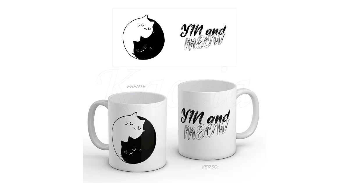 Caneca Yin and Meow