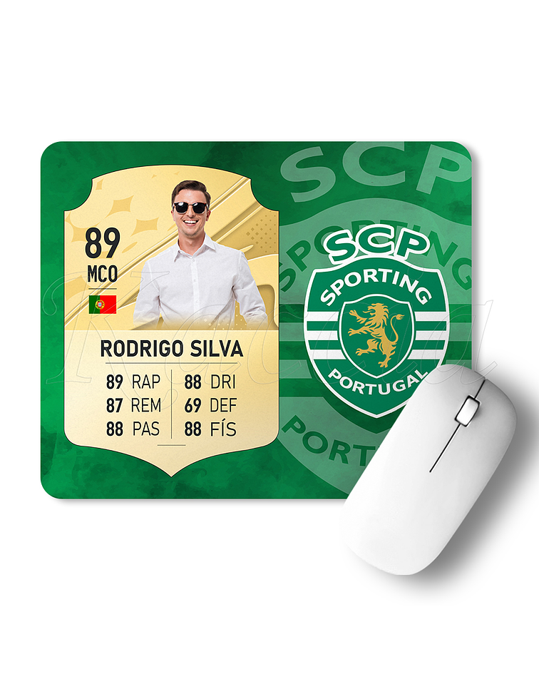 Tapete de Rato Personalizável Carta FIFA Jogador Sporting