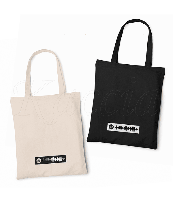 Saco Tote Bag Spotify Simple Personalizável