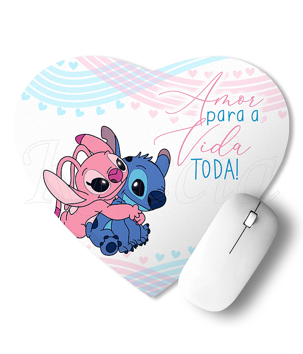 Tapete de Rato Amor para Vida Toda Stitch & Ángel