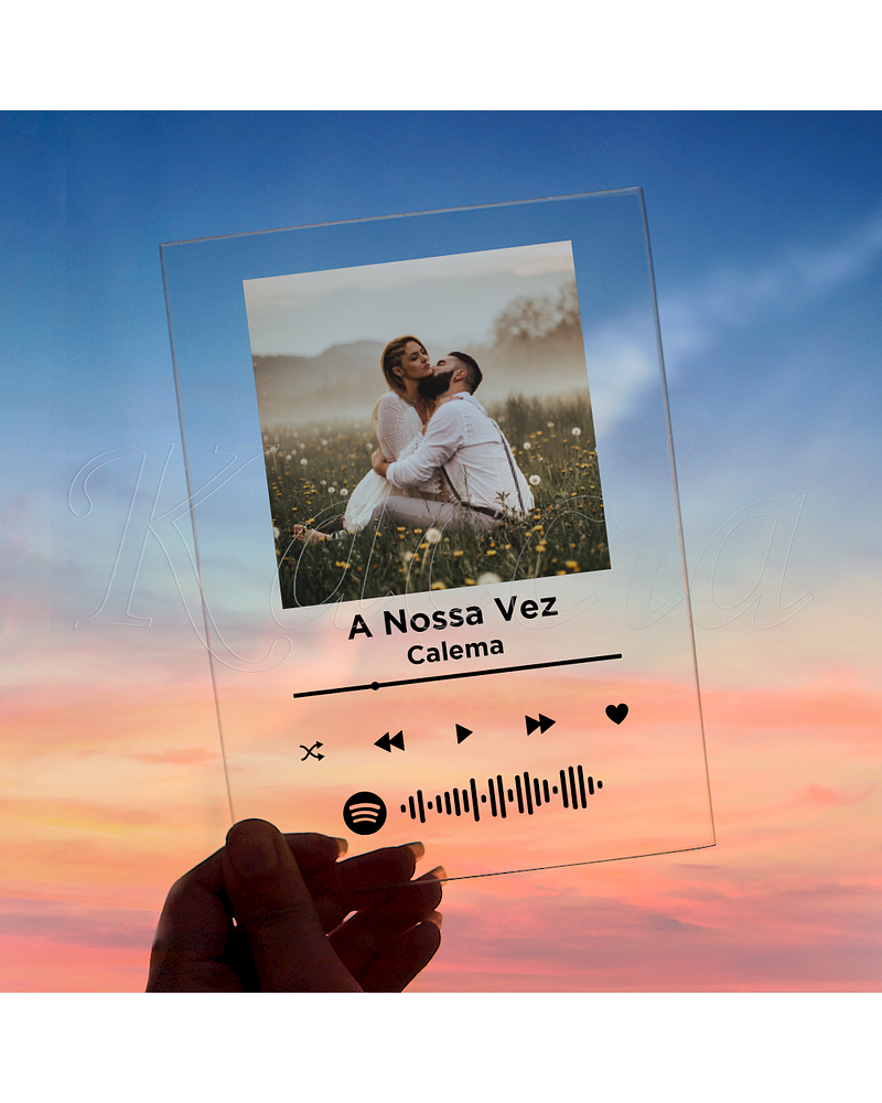 Placa Spotify Personalizada com Foto Simple