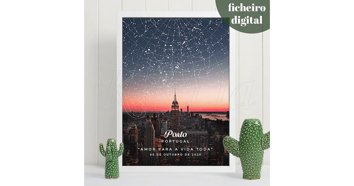 Ficheiro Digital - Mapa das Estrelas Sunset